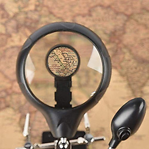 Dandelion 2.5X 7.5X 10X LED Light Magnifier Soldering Station,Magnifying Desk Lamp Helping Hand Repair Clamp Alligator Auxiliary Clip Stand Desktop Magnify Glass for Painting Miniature,Jewelry Pieces