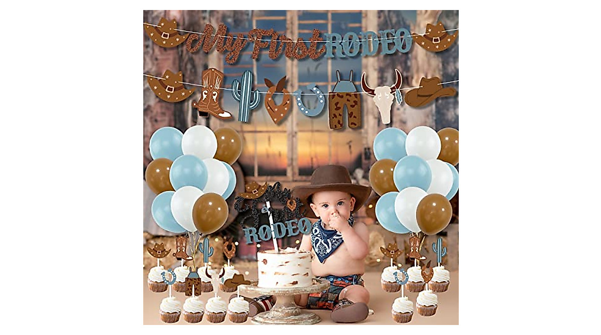 My First Rodeo Birthday Decorations for Boys