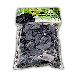 Natural Slate Stone -1/2 to 1 inch Stones for Miniature or Fairy Garden, Aquarium, Model Railroad & Wargaming (1)
