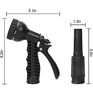 BOSNELL Lightweight Metal Garden Hose, 25FT Stainless Steel 304 Water Hose with 2 Free Nozzles, Ultra Flexible and Tangle Free