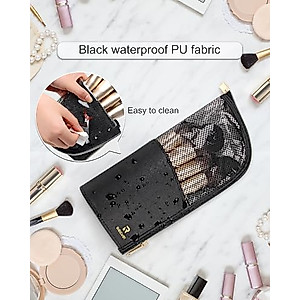 MONSTINA Makeup Brush Organizer Bag,High Capacity Portable Stand-Up Makeup Brush Holder,Professional Artist Makeup Brush Sets Case Waterproof Dust-proof Makeup Brush Cup