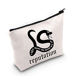 TOBGBE Song Lyrics Gift Album Music Zipper Pouch Bag Singer Fans Gift Album Inspired Makeup Bag Music Gifts (Look what bag)