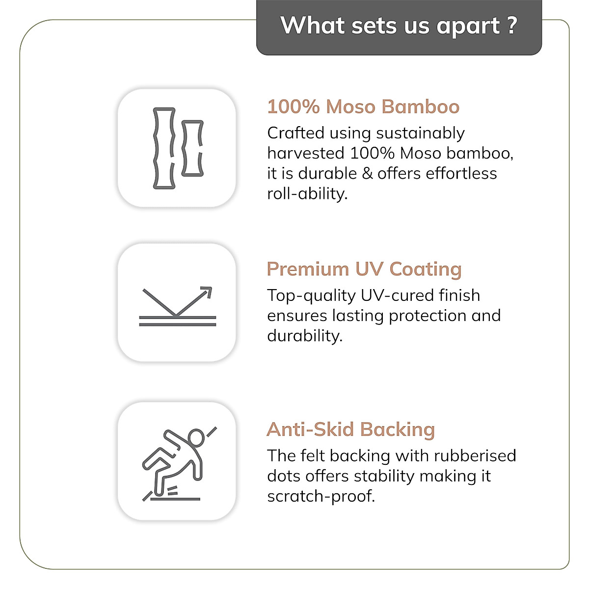 Anji Mountain Standard Bamboo Roll-Up Chairmat, 36 x 48-Inch, 8mm Thick, Dark Cherry