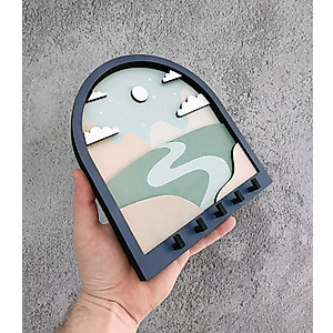 Cartoon Key Holder, Fairy Key Holder, Fairy Tale Layered Wood Art, Dimensional Wood Art Key Holder, Modern Key Rack, Fairy Scenery Wall Art, Entryway Organizer, Abstract Wall Decoration