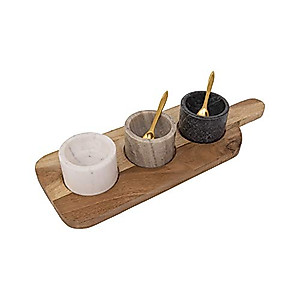 Bloomingville AH0143 Pinch Pot, 15 Inch Tray, Grey