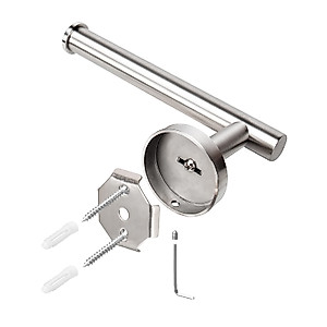 NearMoon Bathroom Toilet Paper Holder, Premium SUS304 Stainless Steel Rustproof Wall Mounted Toilet Roll Holder for Bathroom, Kitchen, Washroom (1 Pack, Brushed Nickel)