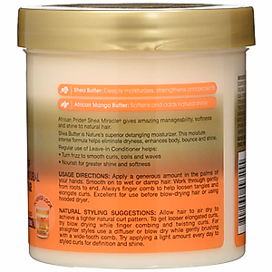 African Pride Shea Butter Miracle Leave-in Conditioner, 15 Ounce