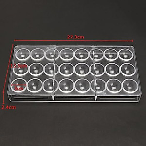 EQINI Chocolate Candy Mold PC Polycarbonate Chocolate Making Mould (hemisphere) (white)