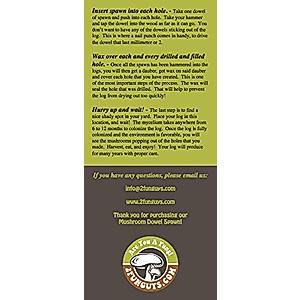 Spawn and Wax Combo - Shiitake Mushrooms Mushroom Mycelium Plug Spawn - 100 Count Plugs - 3oz Wax Grow Edible Gourmet & Medicinal Shitake Fungi On Trees & Logs