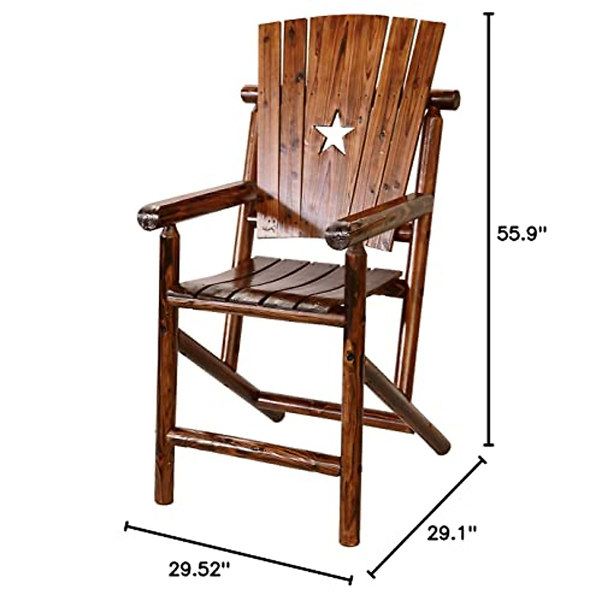 Leigh Country Bar Arm Chair with Star