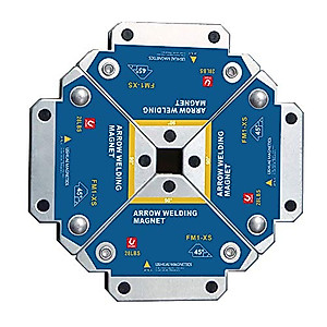 Lishuai 4 PCS 28LBS Mini Arrow Welding Magnet, Durable 45,90,135 Degree Multi Angle Magnetic Welding Holder