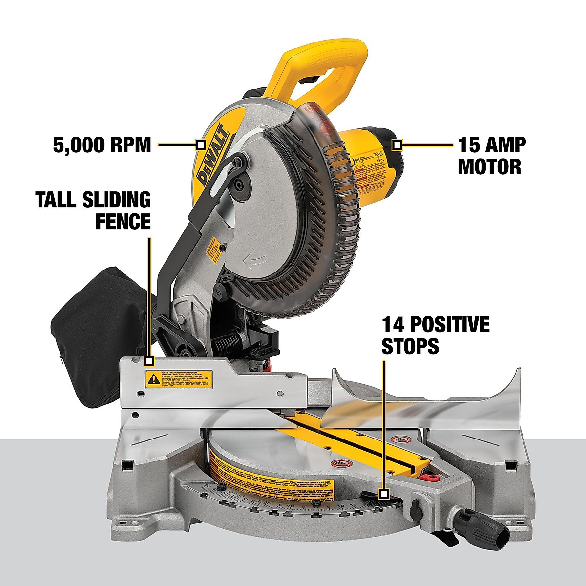 DEWALT Miter Saw, Single Bevel, Compound, 10-Inch, 15-Amp (DWS713)