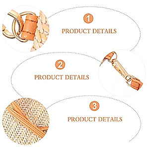 BESTOYARD Crossbody Tote Straw Woven Phone Bag Lip Stick Crossbody Bag Magnetic Button Shoulder Summer Beach Storage Pouch Handbag Crossbody Wallet