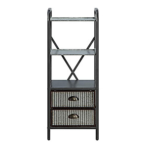 4D Concepts Intek DRAWER, Multi textured metal Gray and Galvanized