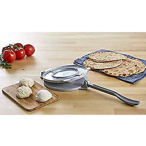 IMUSA USA MEXI-86005 6" Easy to Use Aluminum Tortilla Press, Silver