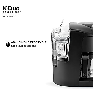 CHNLML Ke-urig K-Duo Essentials Single Serve & Carafe Coffee Maker, Black, 15.75 x 15.67 x 15.75 Inches