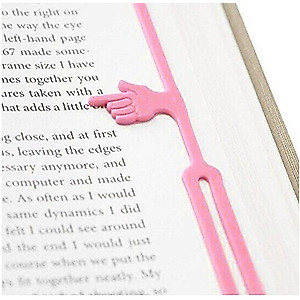 CRIVERS 10pc Silicone Finger Point Bookmark, Lovely Book Marker Strap for Office Supplies School Supplies Stationery Gift