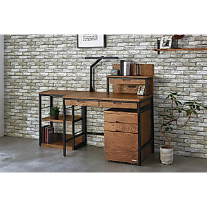 Koizumi BRB-705VB Brost 55 Shelves, Size (W x D x H): 21.7 x 11.4 x 43.3 inches (550 x 290 x 1,100 mm), Vintage Brown