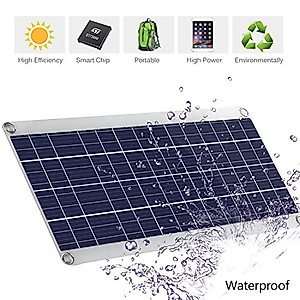 Solar Panel 25W 18V 12V Bendable Flexible Lightweight,Solar Car Battery Charger Portable Trickle Charger with Cigarette Lighter Plug,Module for 12 Voltr Boat with 10A Charge Controller (25w sloar Kit)