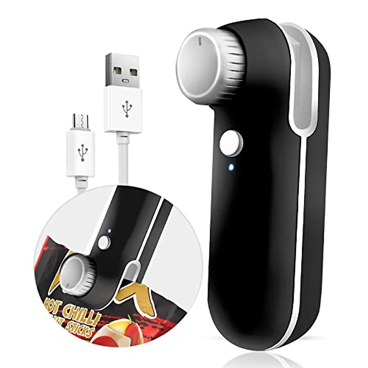 Bag Sealer, BANDQ Mini Bag Sealer Rechargeable Mini Chip Bag Sealer with Heat Sealer and Cutter Soft Magnetic Portable Bag Resealer Machine for Plastic Bags Snacks Freshness