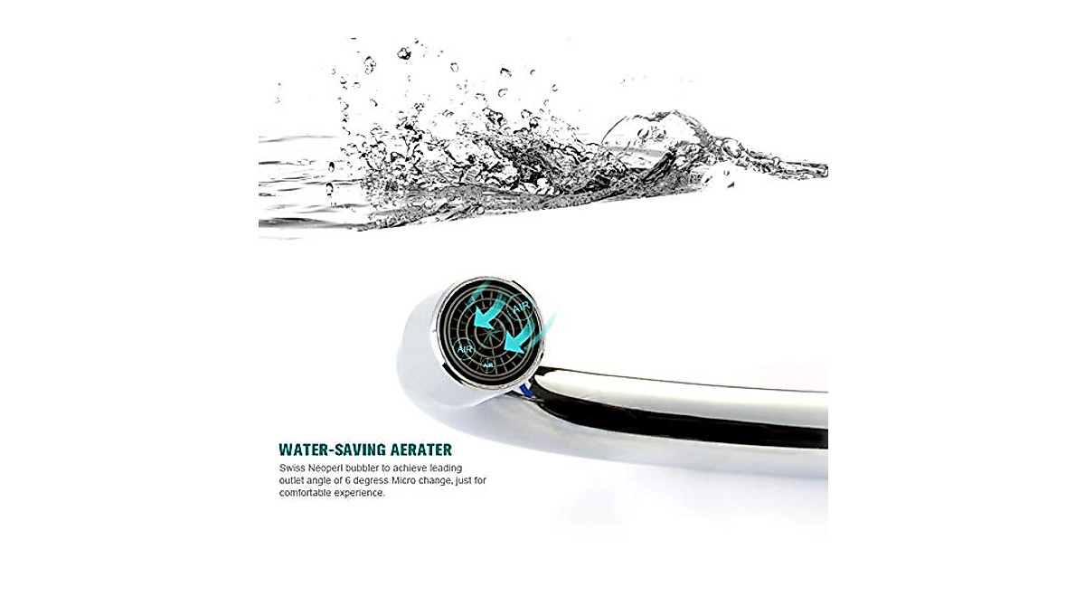 JOMOO Brass Chrome Outdoor Kitchen Sink Faucet - Durable & Swivel
