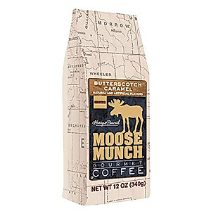 Moose Munch Coffee by Harry & David, Butterscotch Caramel, 12 oz bag