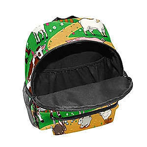 Girls Cute Mini Backpack Farm Animal Rabbit Chicken Cow Sheep Pig Horse Small Backpack School Bag Lightweight Preschool Backpacks Fashion Backpack Purse for Women Travel Bag Daypack for Girls Boys