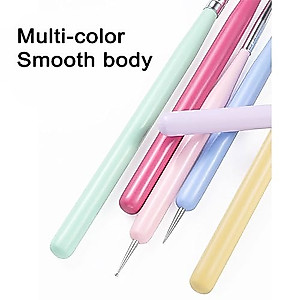 GEMBITYFUL Nail Art Brushes 6Pcs Painting Nail Brushes Nail Art Liner Brushes and Nail Art Dotting Pens for Salon