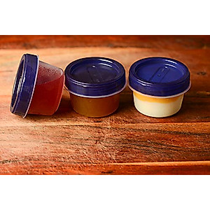 [6 PACK] 4oz Twist Top Storage Containers - Airtight Plastic Food Storage Canisters with Twist & Seal Lids, Leak-Proof - Reusable, Stackable, BPA-Free Snack Containers