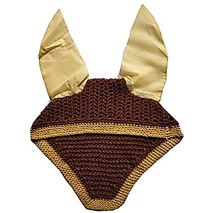 A C Horse Ear Net Crochet Fly Veil Equestrian Fly Bonnet/Veil/mask Standard Size
