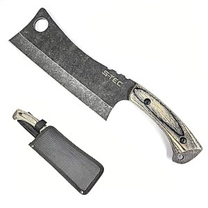 KinStore 12" Fixed Hunting Survival Knife Camping Combat EDC Machete Cleaver