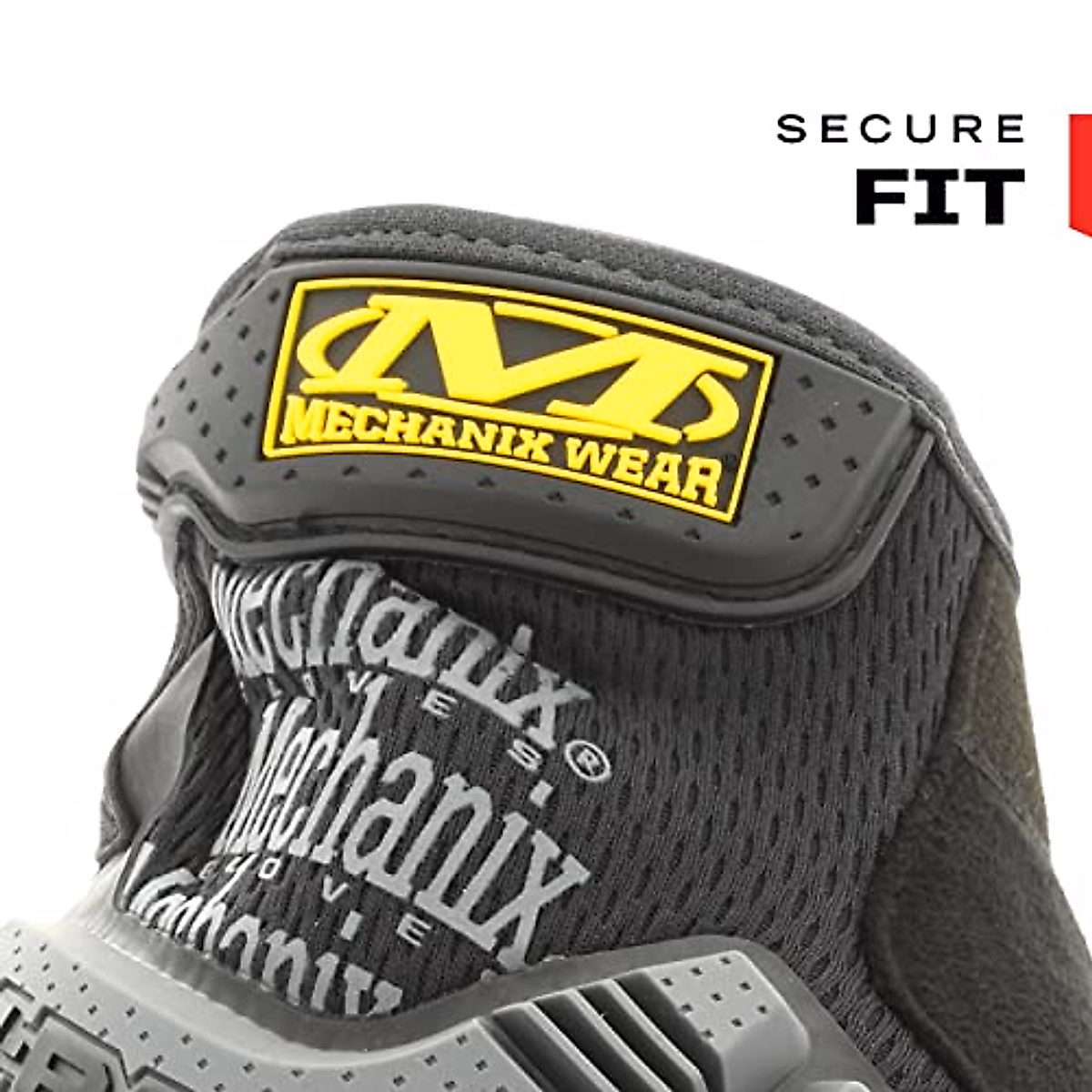 Mechanix Wear: M-Pact Work Gloves with Secure Fit, Work Gloves with Impact Protection and Vibration Absorption, Safety Gloves for Men (Black/Grey, Large)