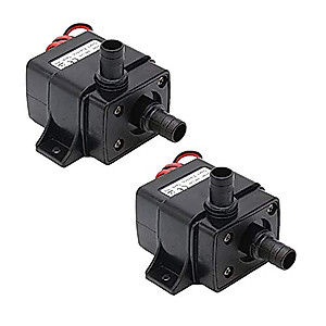 HiLetgo 2pcs Water Pump 240L/H DC 12V 4.2W Micro Brushless Pump 3M Pumping Head Ultra Quiet Water Pump for Pool Aquarium Fish Tank