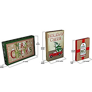 Iconikal Christmas Holiday Kraft Gift Boxes, 3 Sizes, 10-Pack
