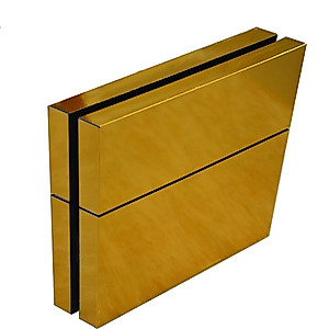 Honbay® Gold Glossy Decal Skin Sticker for Playstation 4 PS4 Console+Controllers