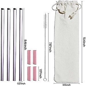 The best MOON Set of Heart Shaped Stainless Steel Reusable Straws with Silicone tips (Set of 4 straws)