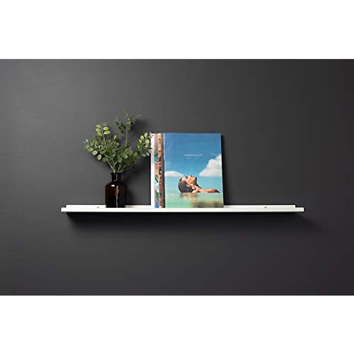 FloatingLedge White Powder Coated Carbon Steel for Frames, Photos and Pictures, Extra Deep 3.5" (18 in Long by 3.5 in Wide)