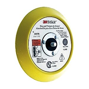3M Stikit Disc Pad, 05576, 6 in, 3/4 in x 5/16-24 in, For PSA Discs, Sander, Durable Foam Body