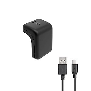 Rii Rechargeable Battery Pack 2000mAh with LED Indicator Play and Charge Kit with USB Type-C Charging Cable for PlayStation 5 PS5 DualSense Controller Black