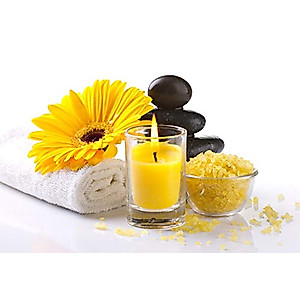 Votive Citronella Scented Candles 15 Hours - Summer Yellow - Set of 36