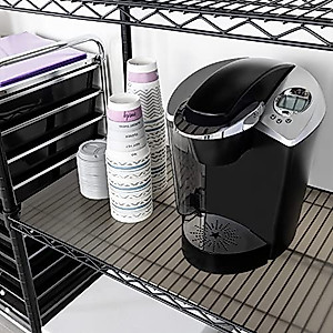 Seville Classics 2 Individual Smoke Gray Fitted Shelf Liners, Designed to Fit 17" x 35" Wire Shelves