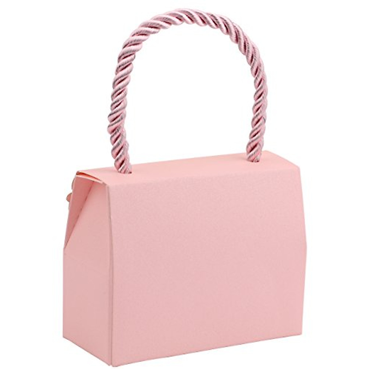 Driew Butterflies Purse Party Favor bags, 20 Pack Baby Shower Candy Gift Chocolate Favor Box Set with Handle for Wedding Decorative, Anniversary, Birthday Parties, Bridal Showers - Pink, 3.5"x1.6"x2.8"