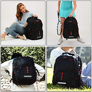 Five Star Travel Laptop Backpack, TSA Friendly Approved 17 Inch Large Business Travel Computer Backpack with USB charging cable & Headphone Hole, RFID protection