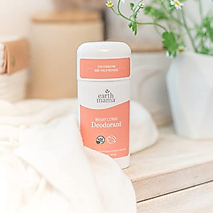 Bright Citrus Deodorant by Earth Mama | Natural and Safe for Sensitive Skin, Pregnancy and Breastfeeding, Contains Organic Calendula 3-Ounce