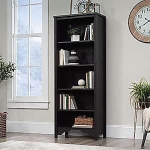 Sauder Dawson Trail 5 Shelf Bookcase, Raven Oak Finish