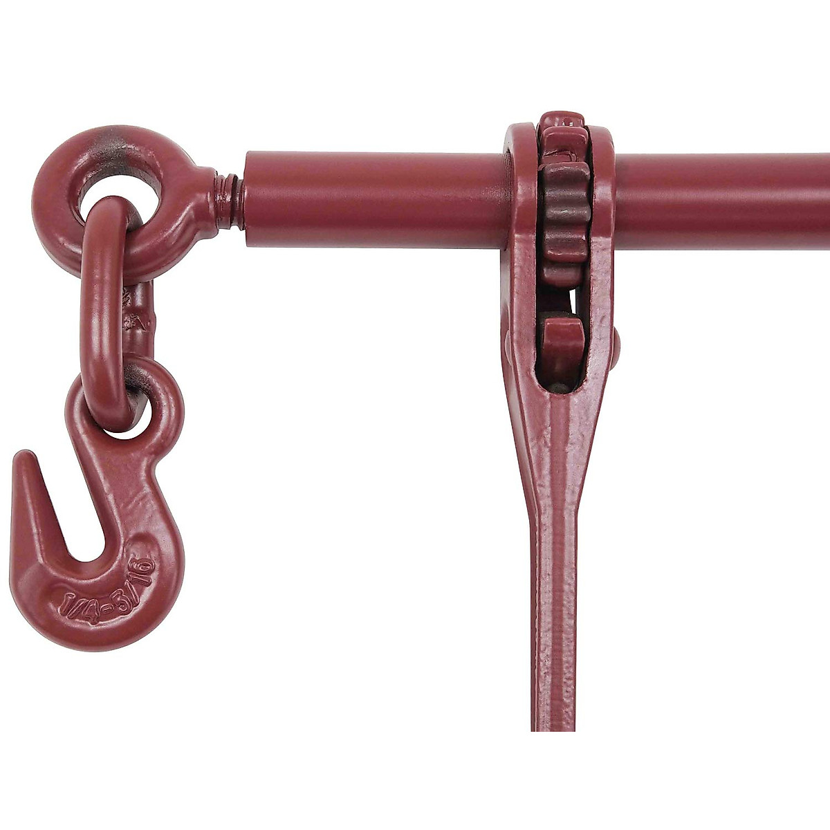 Mytee Products (2 Pack) Ratchet Chain Binder 1/4" - 5/16" Chain Binders Tie Down Hauling Red