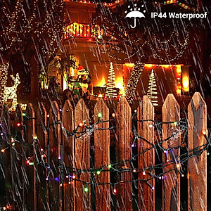 BrizLabs Christmas Tree Lights, 262ft 800 LED Color Changing Christmas Lights with Remote, 11 Modes Cool White & Multicolor Christmas Lights, 30V Plugin Dimmable Lights Green Wire for Xmas Tree Home
