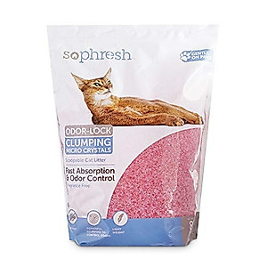 So Phresh Scoopable Odor-Lock Clumping Micro Crystal Cat Litter in Pink Silica, 8 lbs.