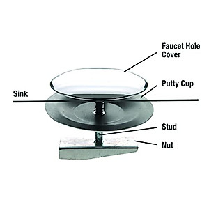 Danco (88952) Sink Hole Cover 2-inch Diameter, Chrome Finish, 1-Pack