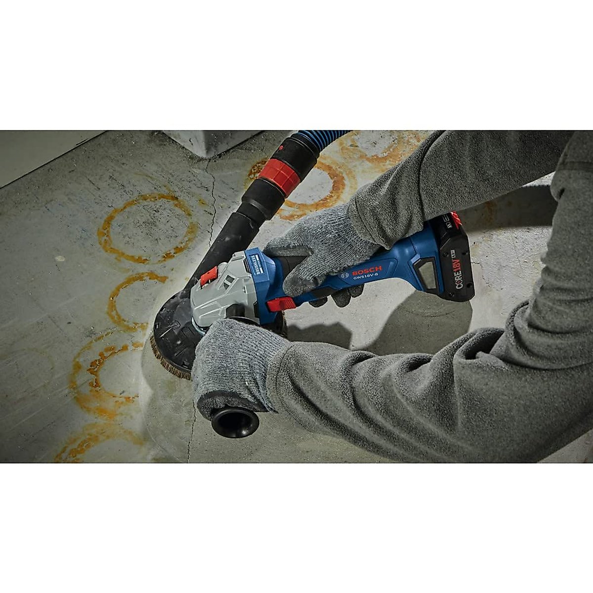 Bosch GWS18V-8N-RT 18V Brushless Lithium-Ion 4-1/2 in. Cordless Angle Grinder with Slide Switch (Tool Only) (Renewed)